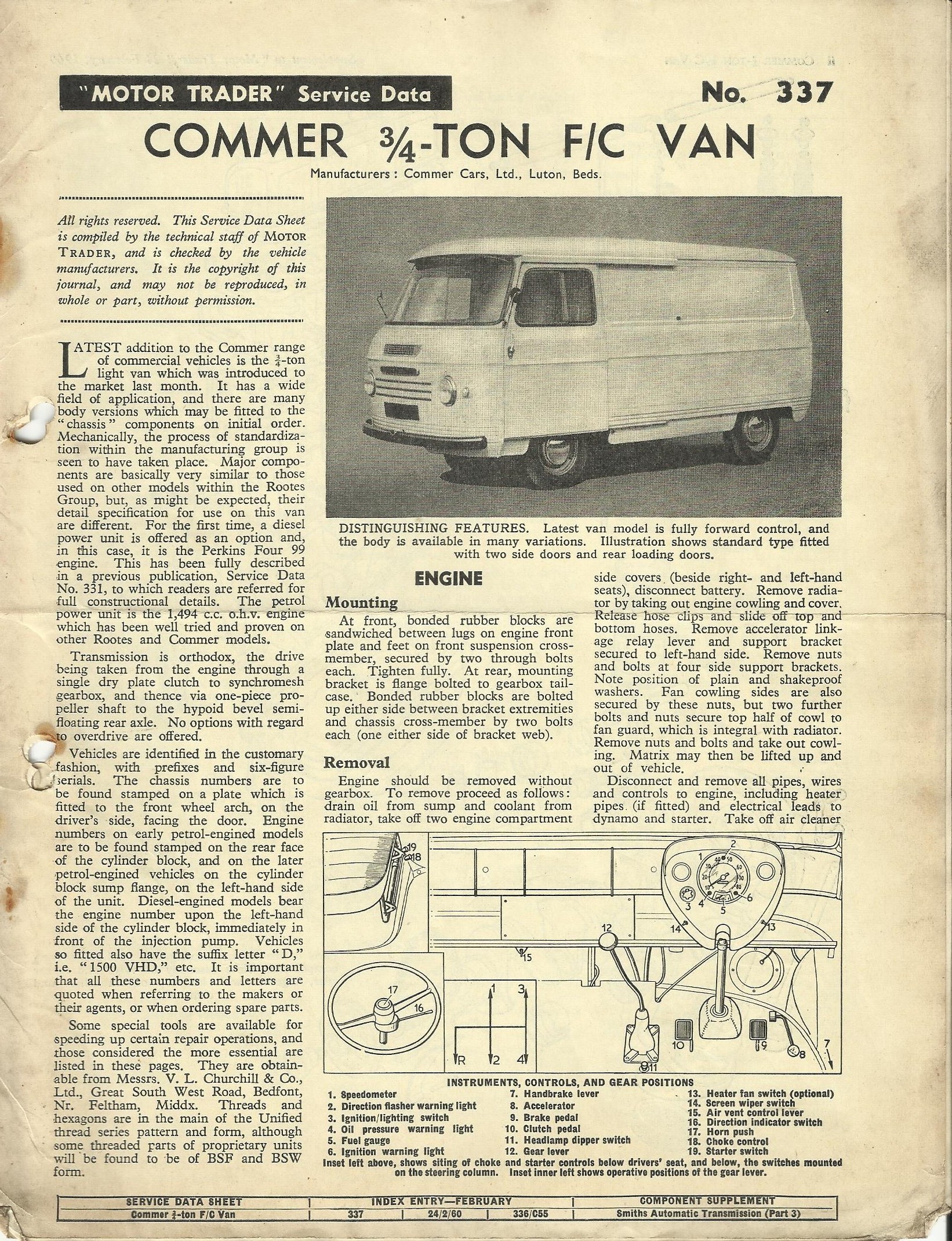 Data Sheet Page 1 | Commer Van Fan